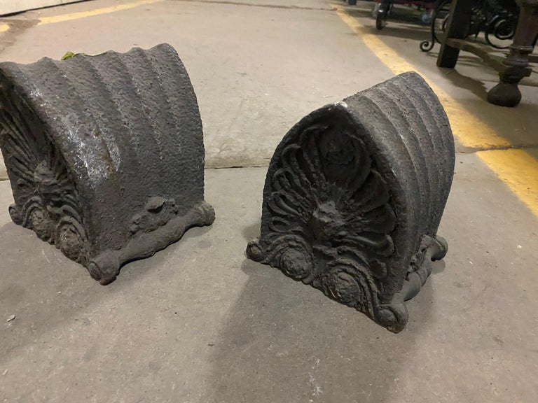 1890s Pair of Gothic Cast Iron Building Cornice Details For Sale at ...