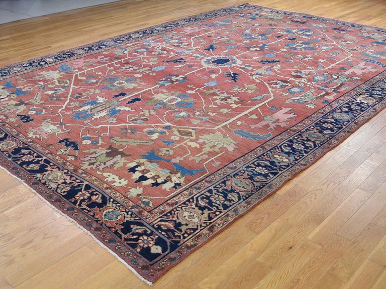 1890s Persian Serapi Wool Rug All-Over Design Even Wear For Sale at ...