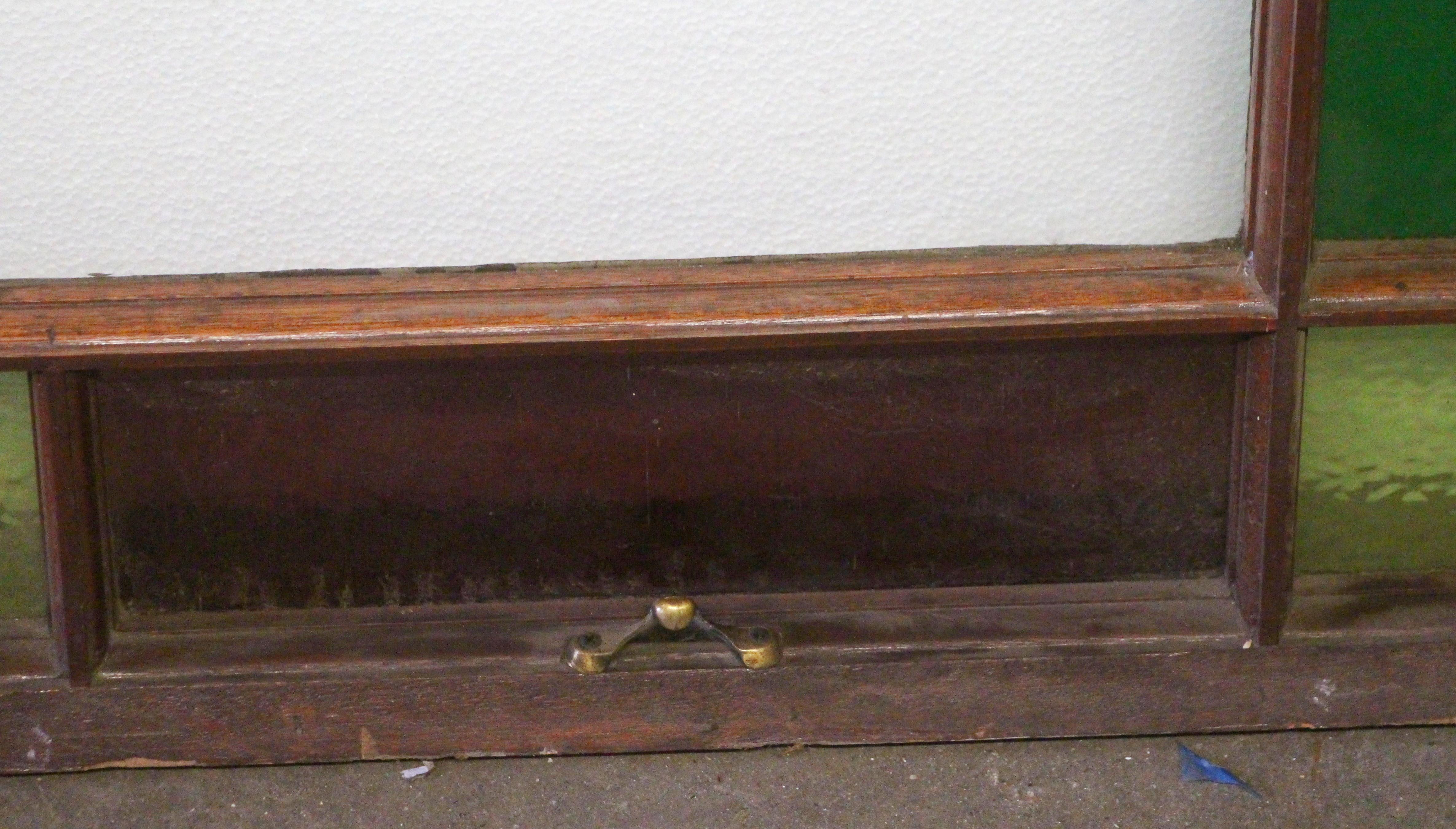 1890s Queen Anne Colorful Stained Glass Window with a Dark Wood Frame ...