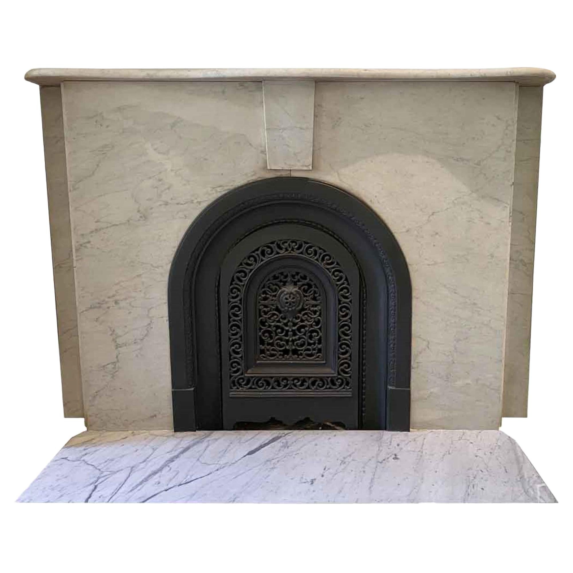 1890s Simple Arched Marble Mantel from an Early Manhattan Residence For ...