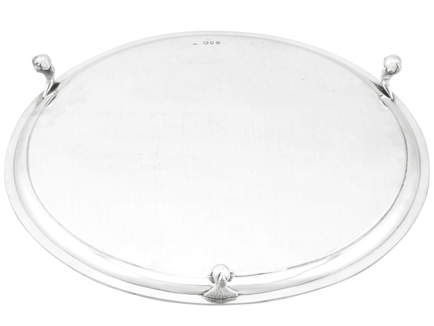 1890s, Victorian Sterling Silver Salver For Sale at 1stDibs