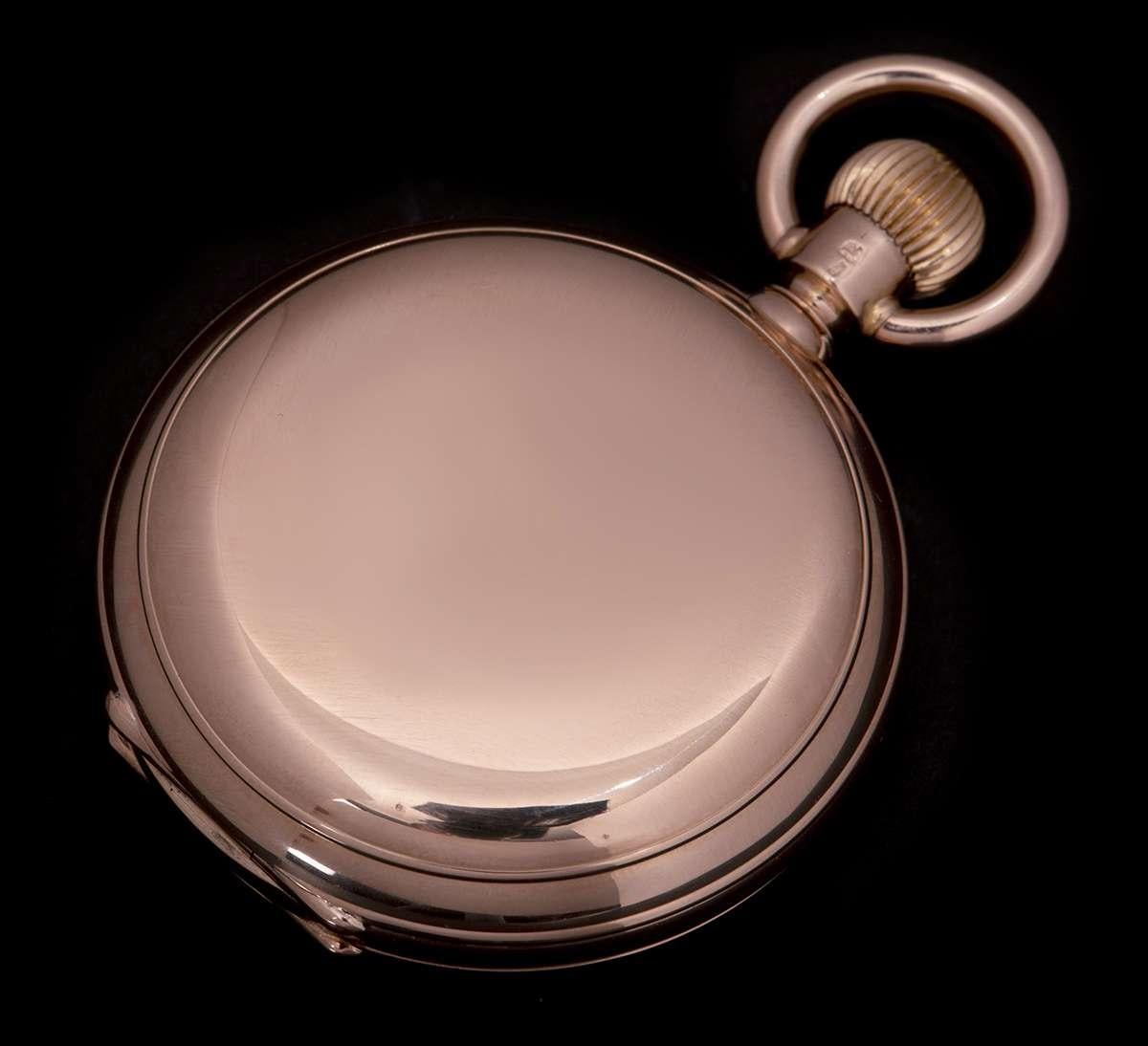 1890s Vintage Rose Gold Full Hunter Double Sided Calendar Pocket Watch ...