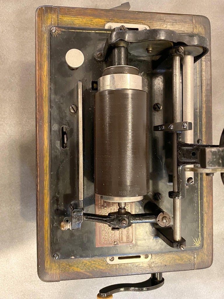 1892 Antique Edison Phonograph with Five Cylinder Records, Refurbished ...