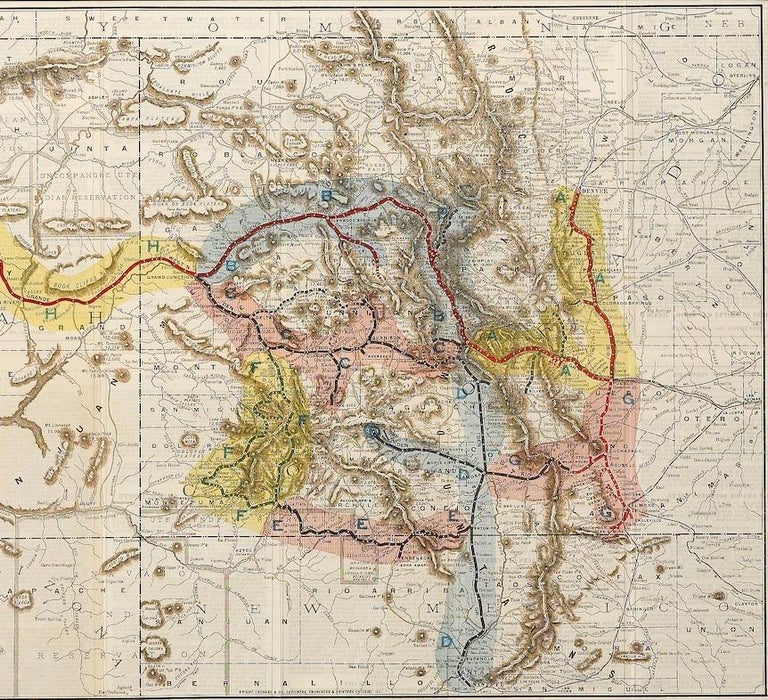 Map of the Denver and Rio Grande Railroad System by S.K. Hooper ...