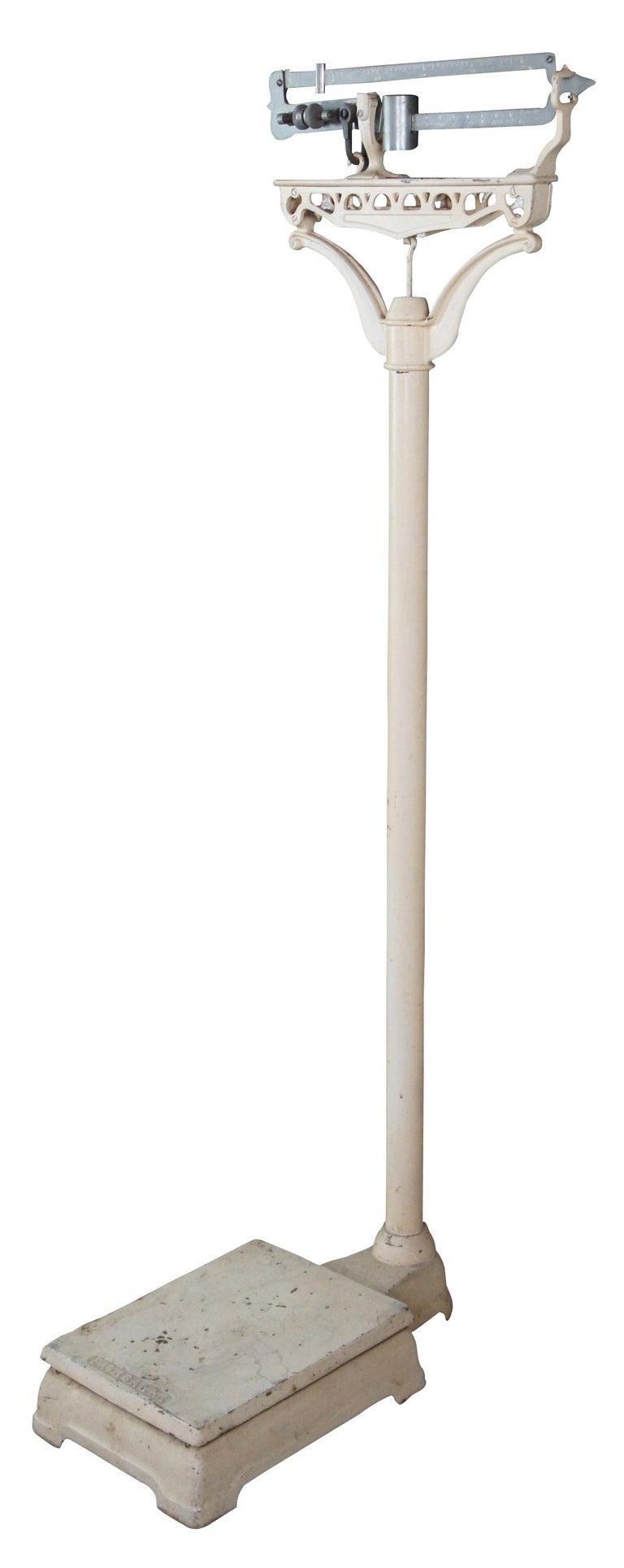 1895 Antique Victorian Fairbanks Industrial Enameled Iron Doctor Stand ...