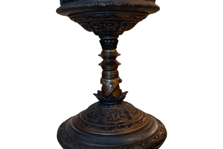 1896 Rochester Lamp Company Cast Iron Lamp at 1stDibs