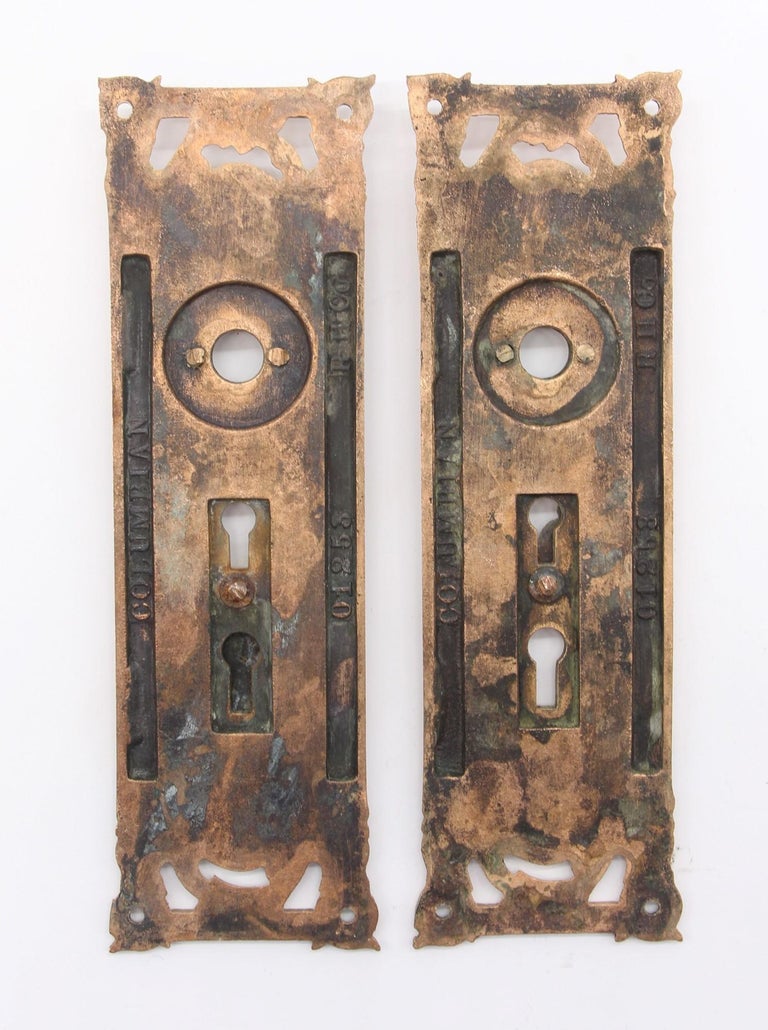 1897 Columbian Antique Entry Door Knob and Plate Set from Reading ...