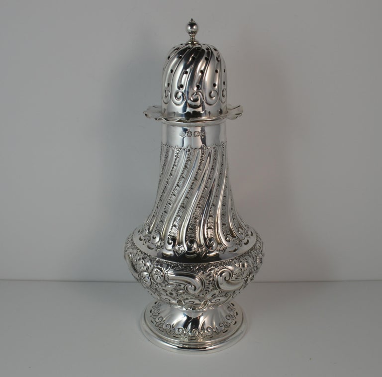 1897 Victorian Heavy Well Made Silver Sugar Castor Caster at 1stDibs