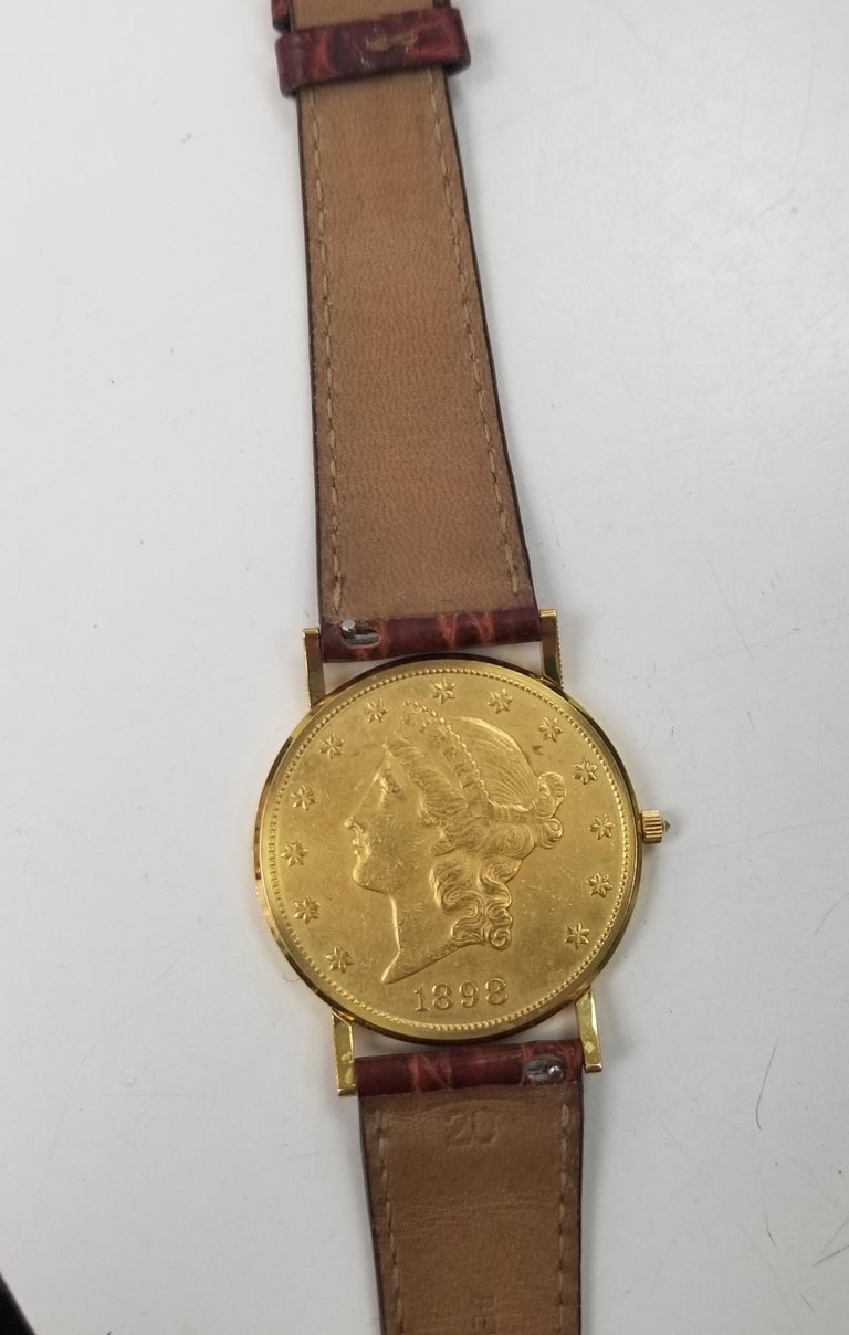 1898 $20 Gold Eagle Corum Quartz Watch at 1stDibs