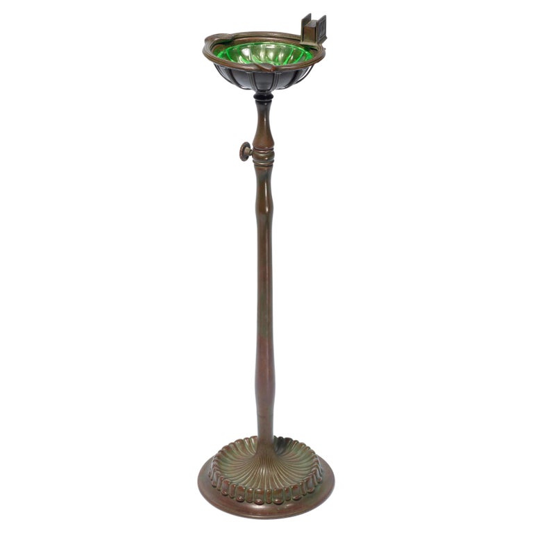 1899-1930 Tiffany Studios Patinated Bronze Ash Stand For Sale at 1stDibs