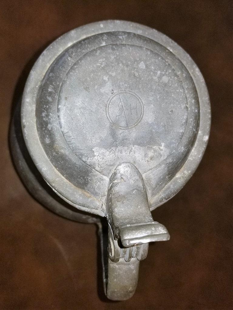 18th Century American Colonial Pewter Tankard Fbt Davenport at 1stDibs