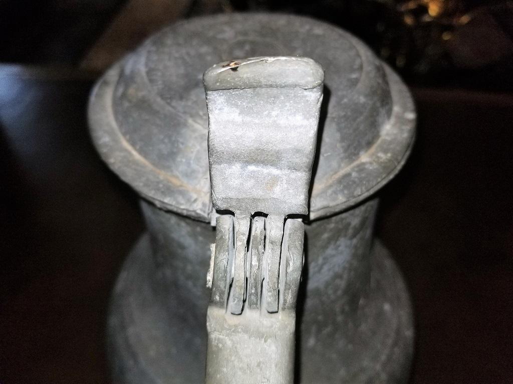 18th Century American Colonial Pewter Tankard Fbt Davenport at 1stDibs