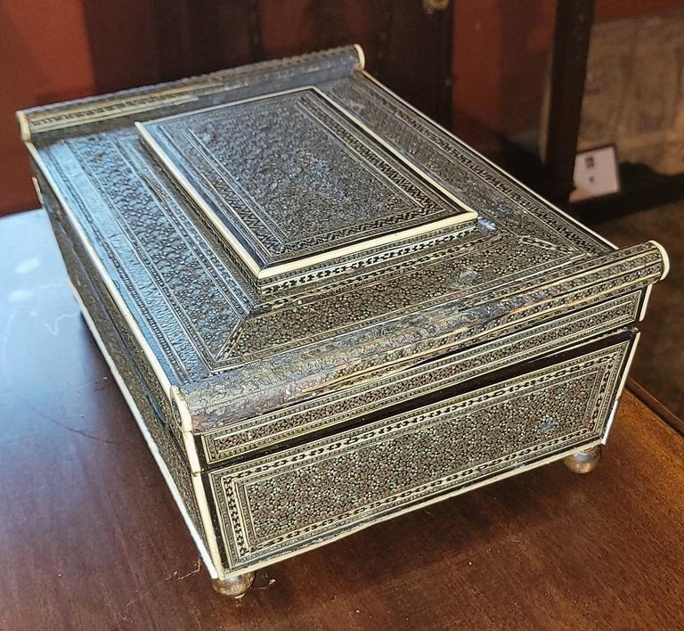 18C Anglo Indian Sadeli Mosaic Sarcophagus Sewing Box For Sale at 1stDibs