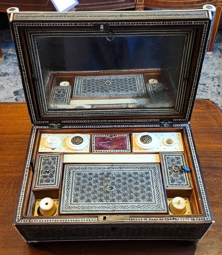 18C Anglo Indian Sadeli Mosaic Sarcophagus Sewing Box For Sale at 1stDibs