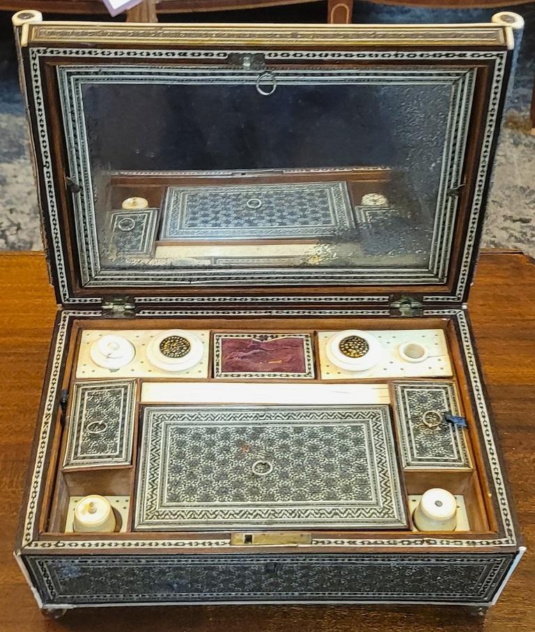 18C Anglo Indian Sadeli Mosaic Sarcophagus Sewing Box For Sale at 1stDibs