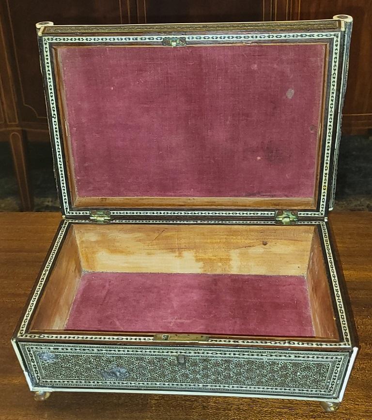 18C Anglo Indian Sadeli Mosaic Sarcophagus Sewing Box For Sale at 1stDibs
