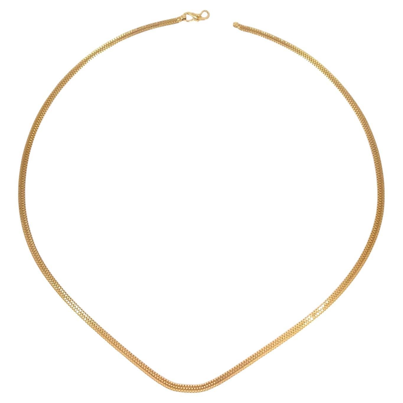 18ct 750 Gold 17" Box Chain For Sale at 1stDibs | gold box chain design ...
