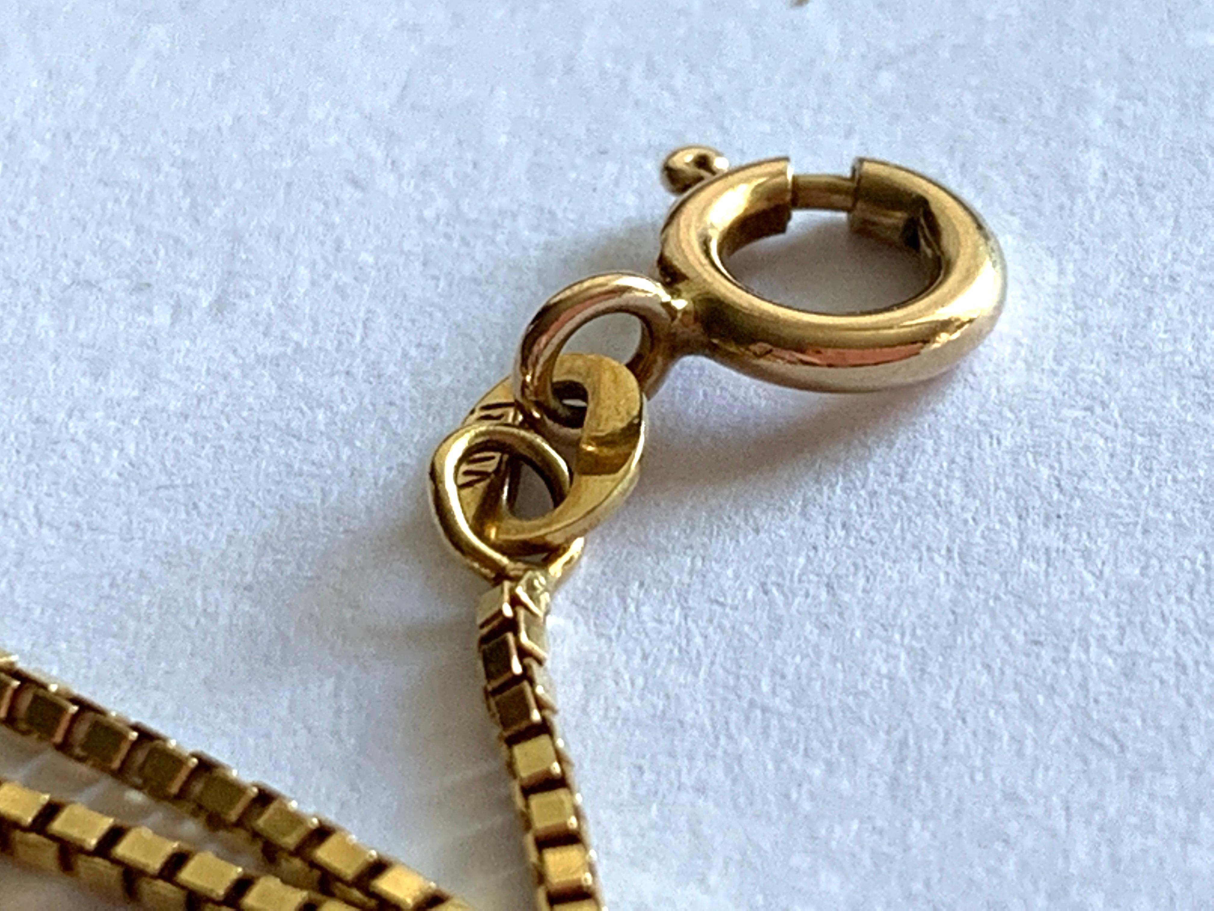 18ct 750 Gold 17" Box Chain For Sale at 1stDibs | gold box chain design ...