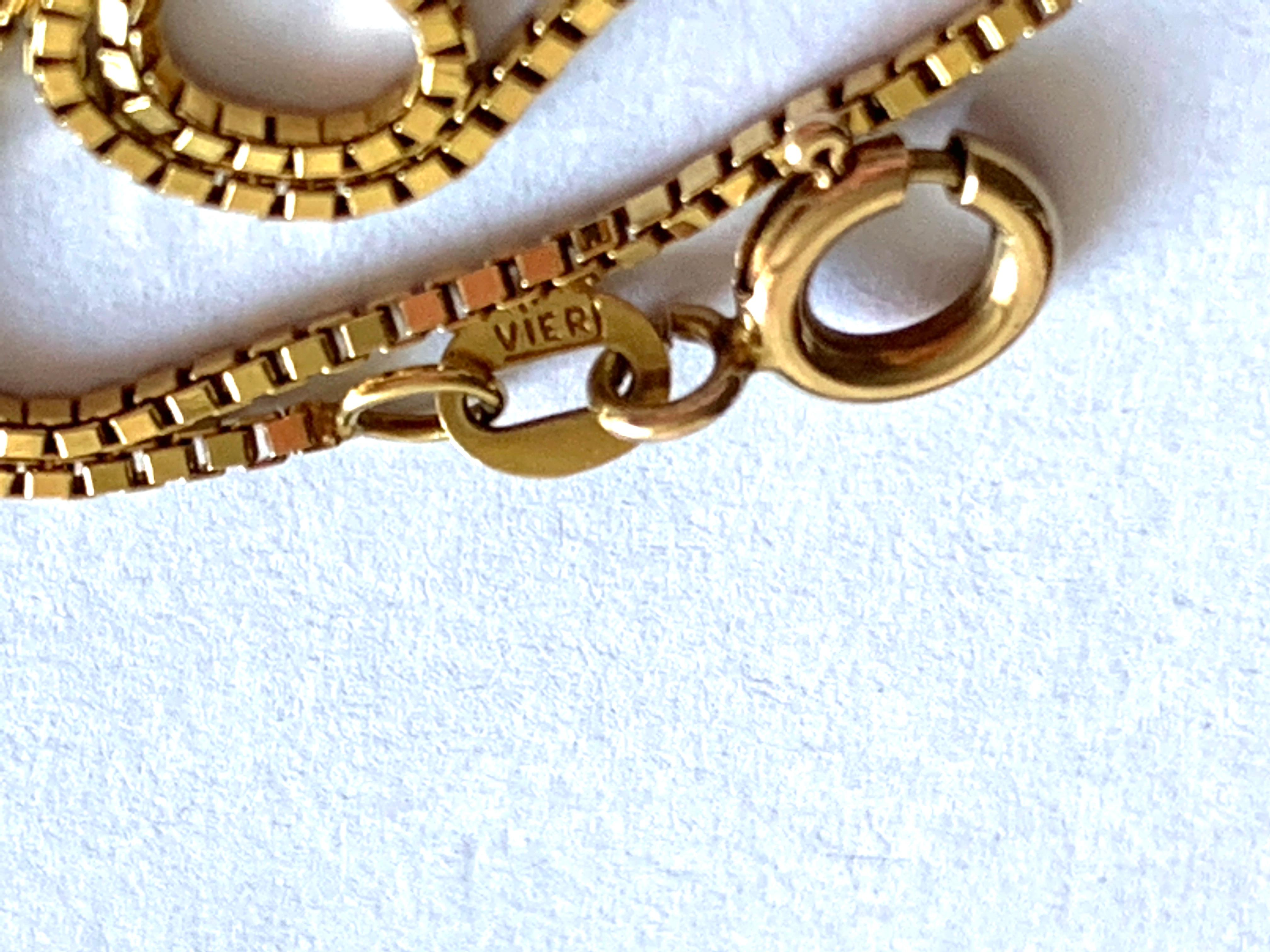 18ct 750 Gold 17" Box Chain For Sale at 1stDibs | gold box chain design ...
