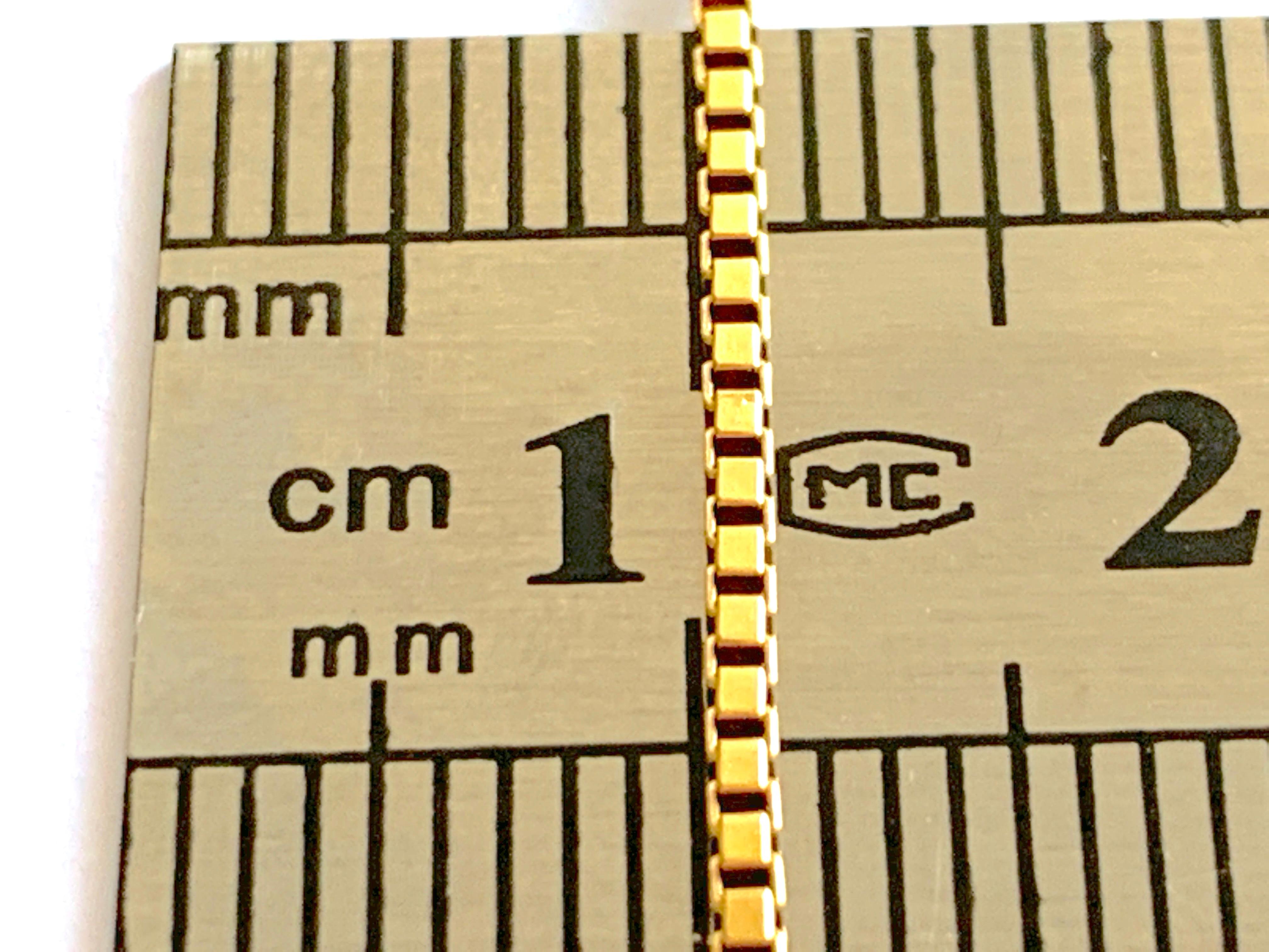 18ct 750 Gold 17" Box Chain For Sale at 1stDibs | gold box chain design ...