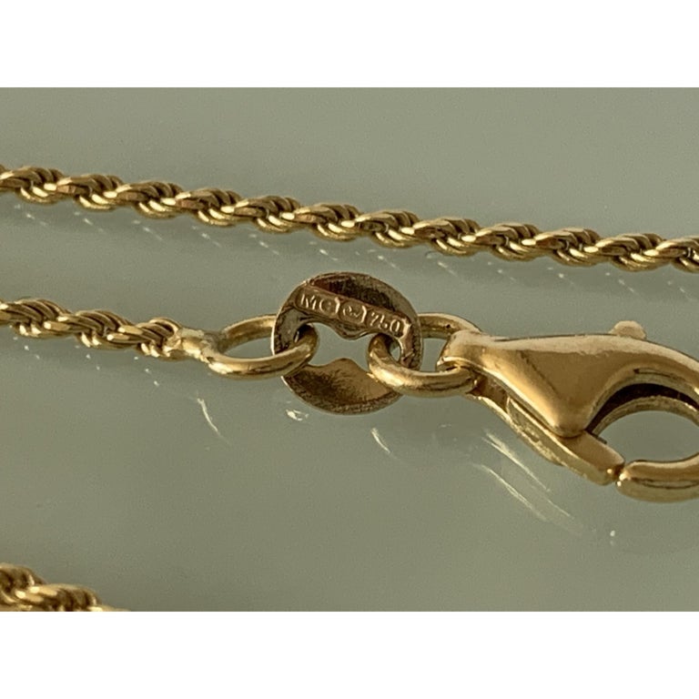 18ct 750 Gold Necklace For Sale at 1stDibs