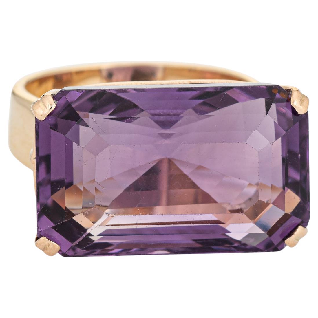 18 Karat Amethyst Ring East West Vintage 14k Gelbgold Gr. 7,5 Estate ...