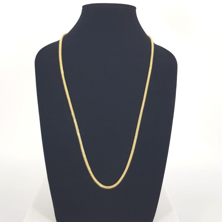18 Ct Gold Beaded Link Chain For Sale at 1stDibs