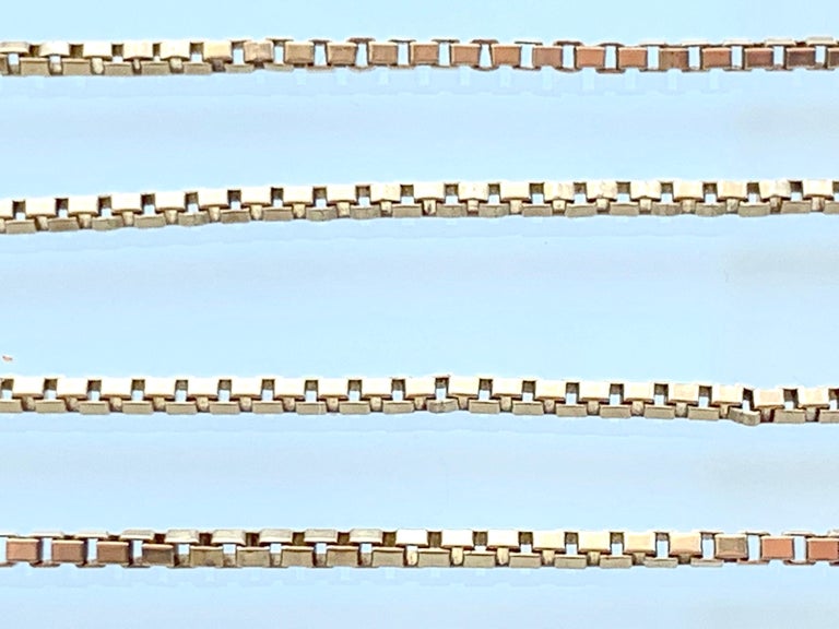 18ct Gold Box Chain For Sale at 1stDibs
