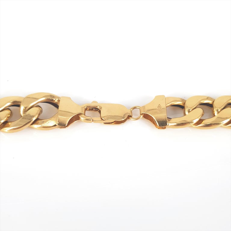 18ct Gold Curb Link Chain For Sale at 1stDibs