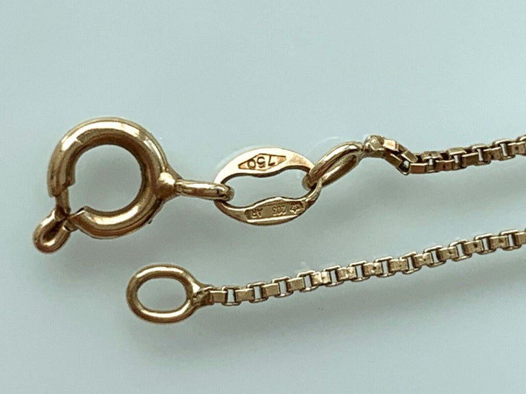 18ct Gold Handmade Vintage Box Chain For Sale at 1stDibs