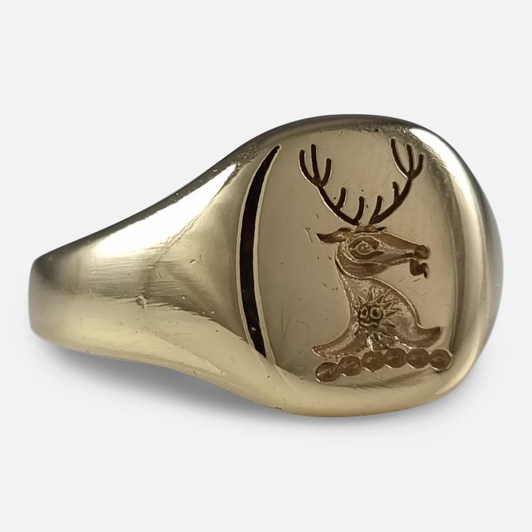 18ct Gold Intaglio Signet Ring, 1964 For Sale at 1stDibs