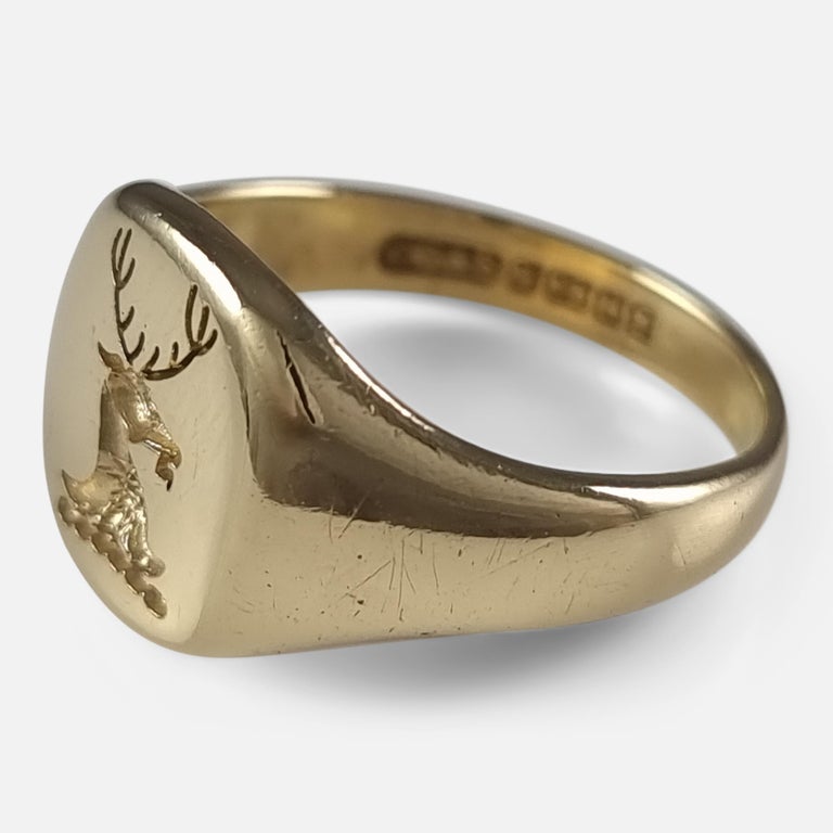 18ct Gold Intaglio Signet Ring, 1964 For Sale at 1stDibs