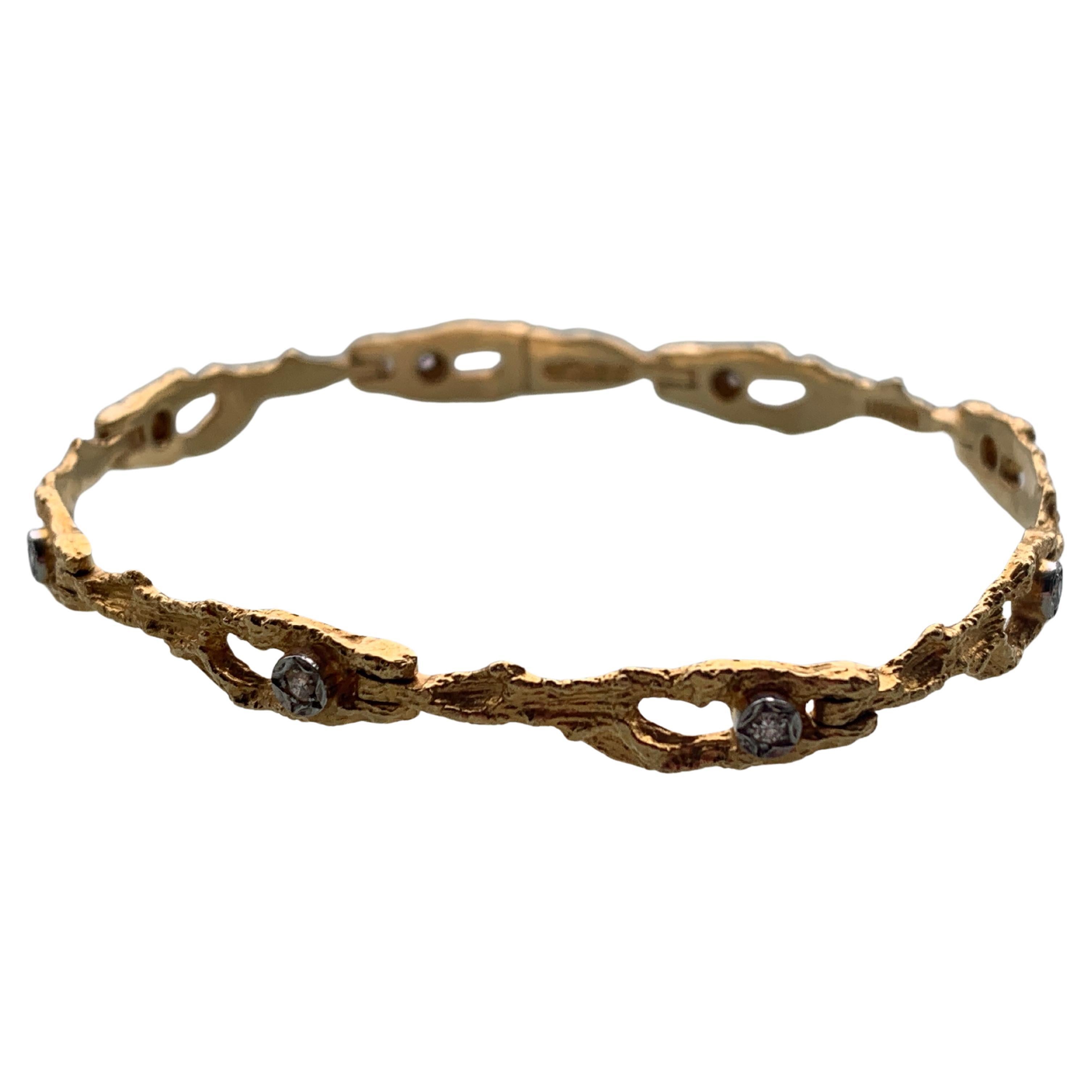 18ct Gold Lapponia Diamond set bracelet For Sale at 1stDibs