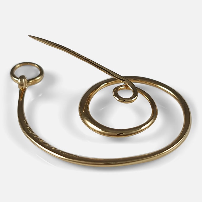 18ct Gold Moonstone Brooch #1427, Torun for Georg Jensen For Sale at ...
