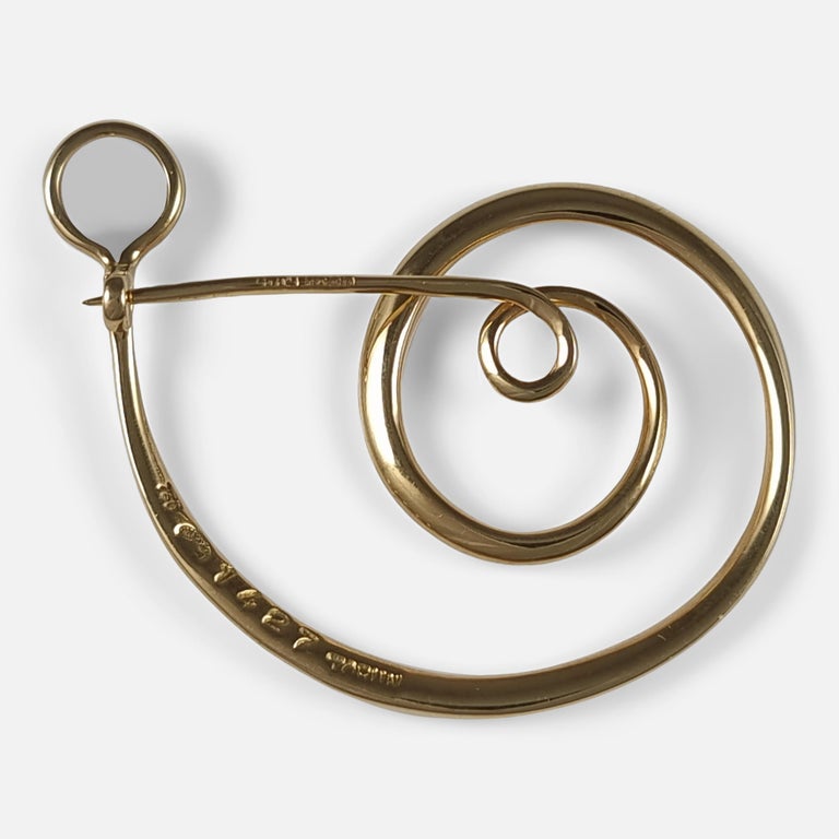 18ct Gold Moonstone Brooch #1427, Torun for Georg Jensen For Sale at ...