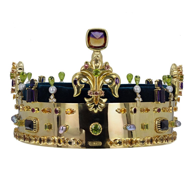 18 Carat Gold Muti Gem Set Coronet For Sale at 1stDibs | coronet crown ...