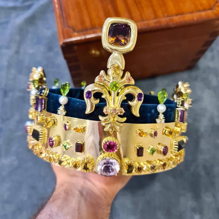 18 Carat Gold Muti Gem Set Coronet For Sale at 1stDibs | coronet crown ...