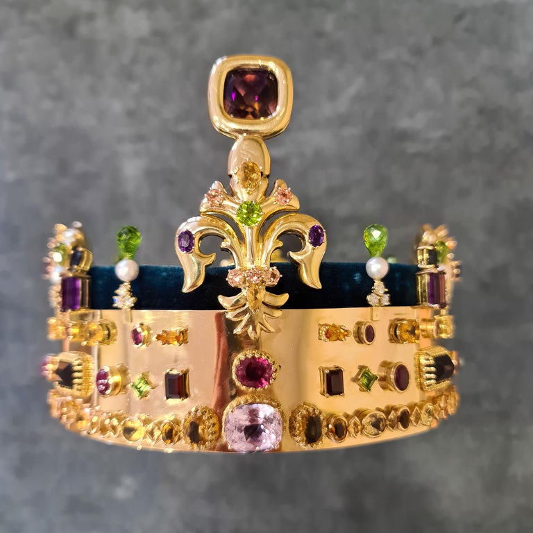 18 Carat Gold Muti Gem Set Coronet For Sale at 1stDibs | coronet crown ...