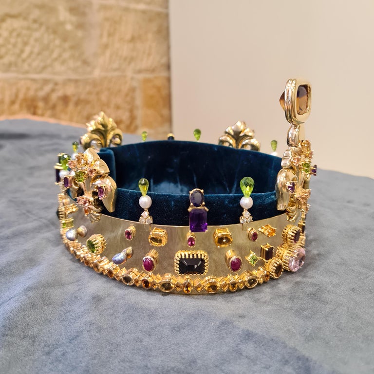 18 Carat Gold Muti Gem Set Coronet For Sale at 1stDibs | coronet crown ...