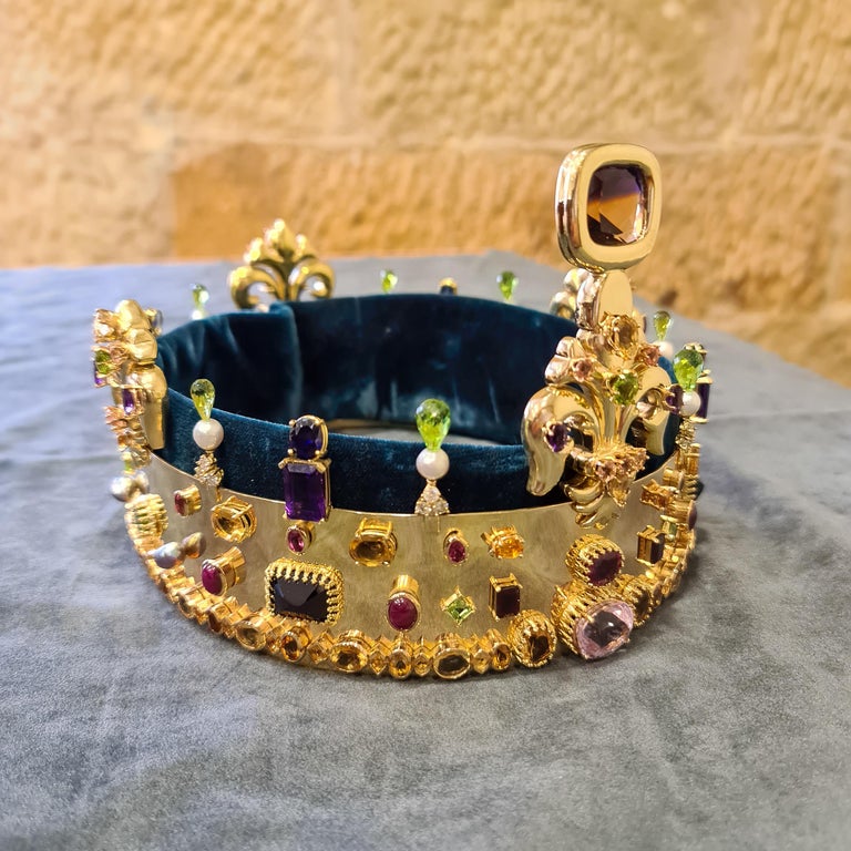 18 Carat Gold Muti Gem Set Coronet For Sale at 1stDibs | coronet crown ...