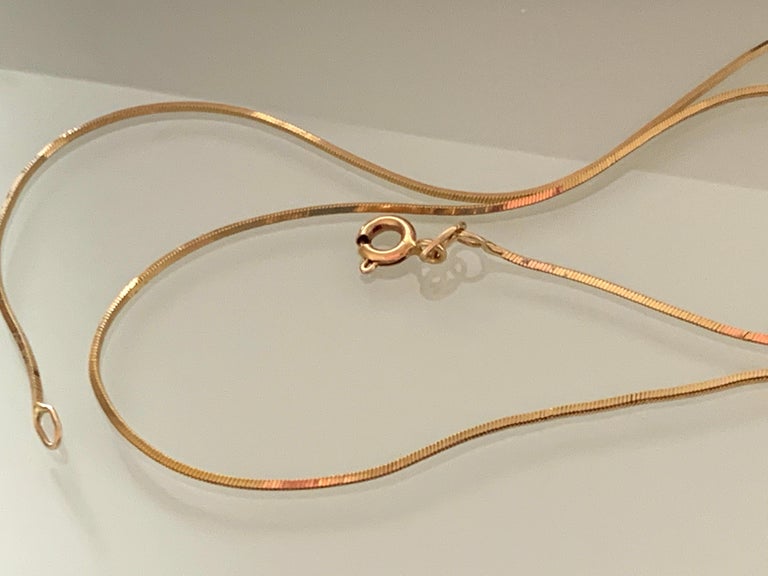 18 Carat Gold Square Snake Chain For Sale at 1stDibs