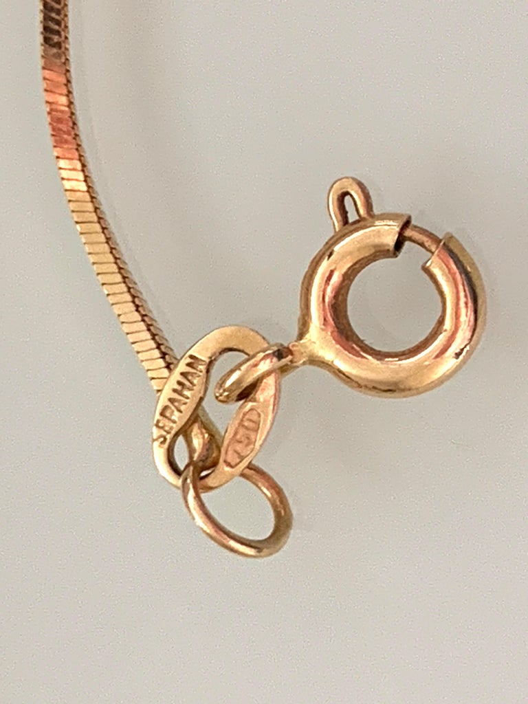 18 Carat Gold Square Snake Chain For Sale at 1stDibs