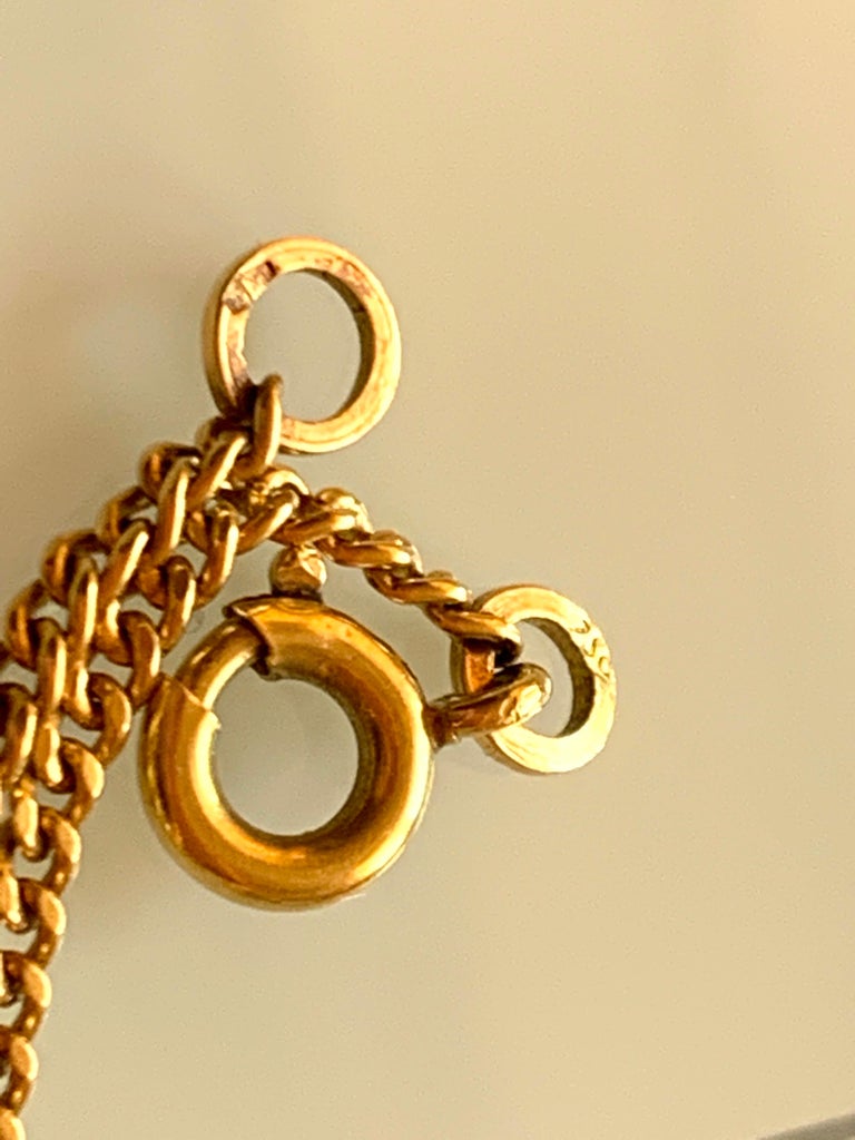 18ct Gold Vintage Italian Curb 22.5" Chain For Sale at 1stDibs
