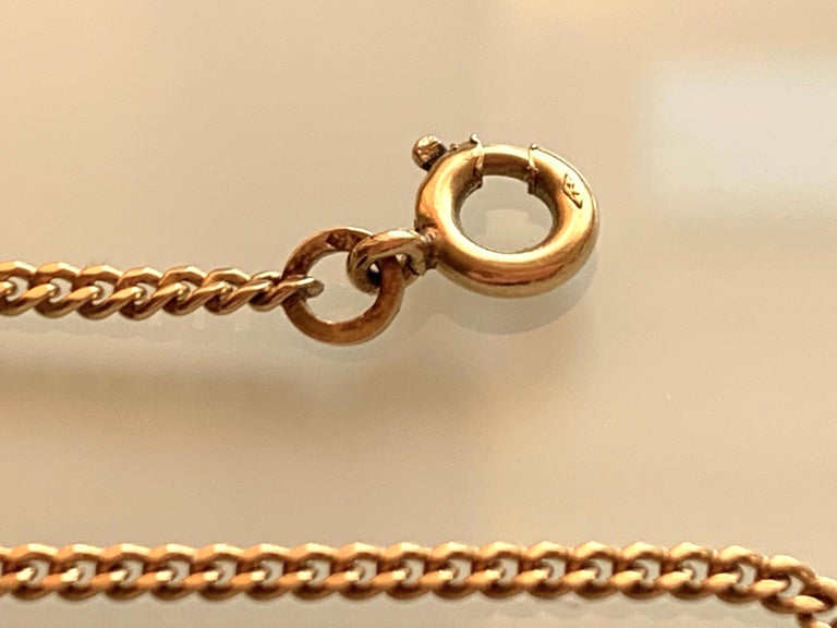 18ct Gold Vintage Italian Curb 22.5" Chain For Sale at 1stDibs
