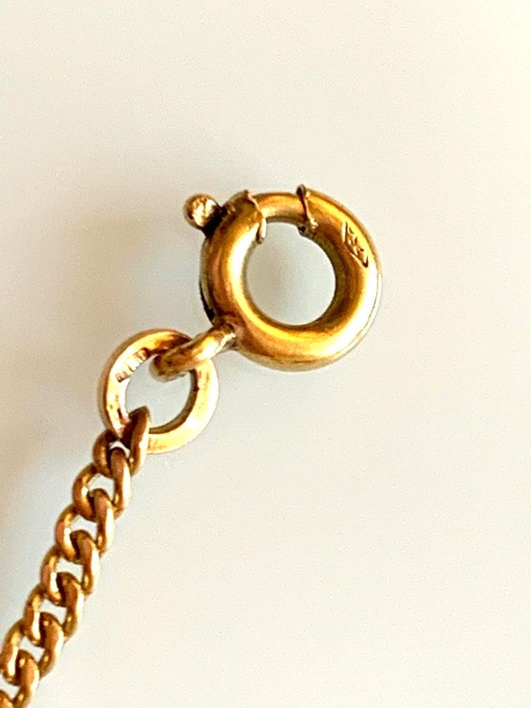 18ct Gold Vintage Italian Curb 22.5" Chain For Sale at 1stDibs