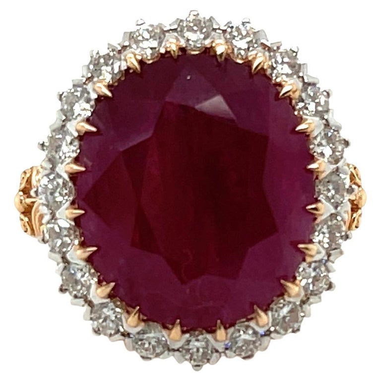 18ct Rose Gold, Ruby and Diamond Ring For Sale at 1stDibs