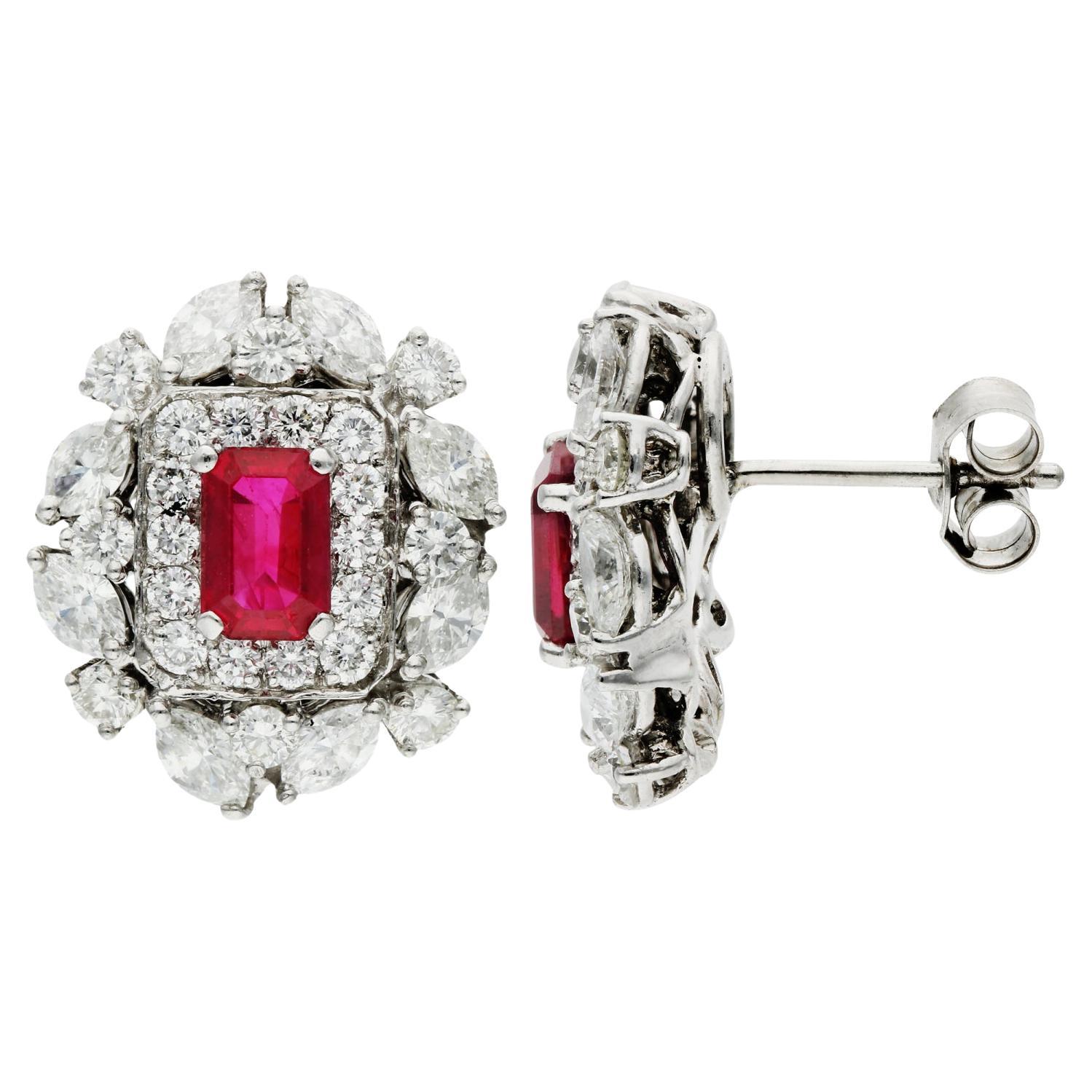 Antique Ruby Earrings - 4,551 For Sale at 1stDibs | vintage ruby ...