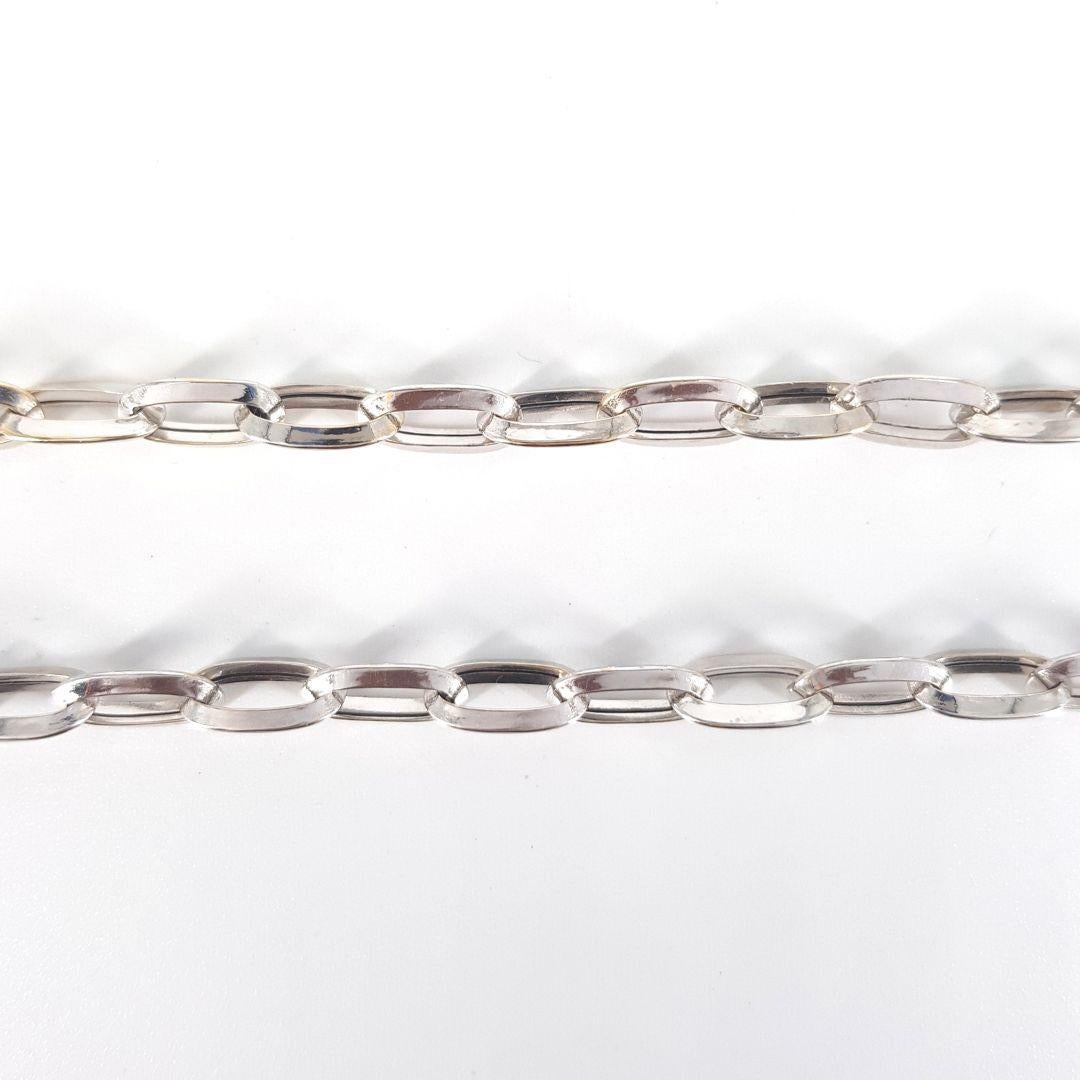 18CT White Gold Anchor Link Chain For Sale at 1stDibs