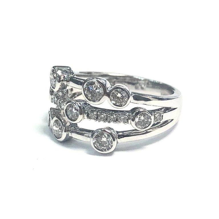 18 Carat White Gold Raindance Style Diamond Ring For Sale at 1stDibs ...