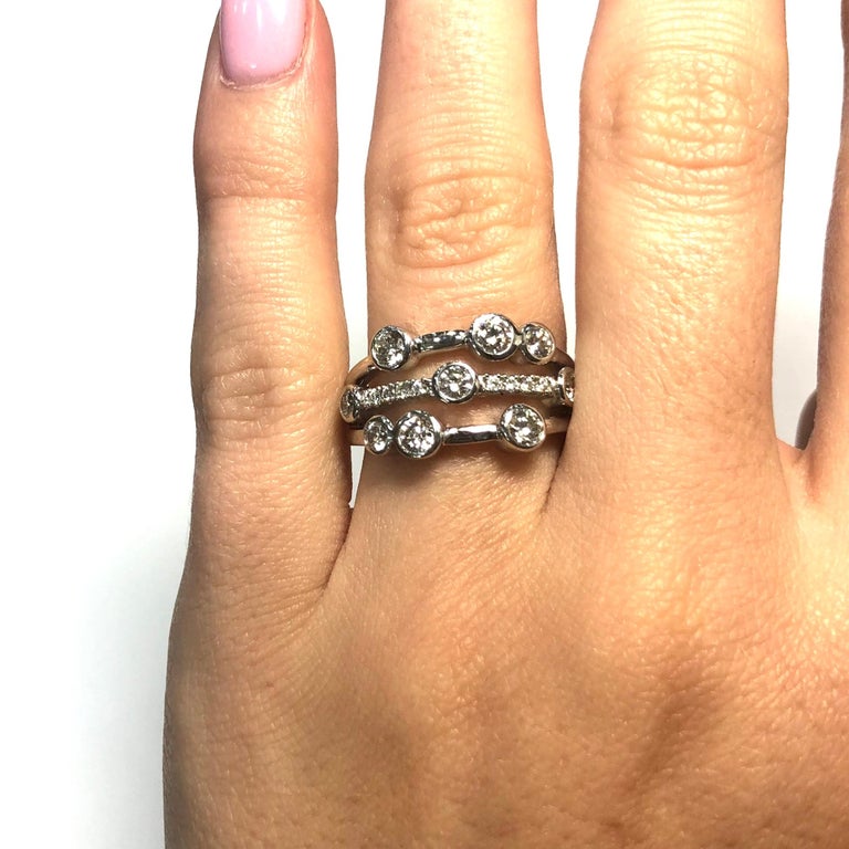 18 Carat White Gold Raindance Style Diamond Ring For Sale at 1stDibs ...